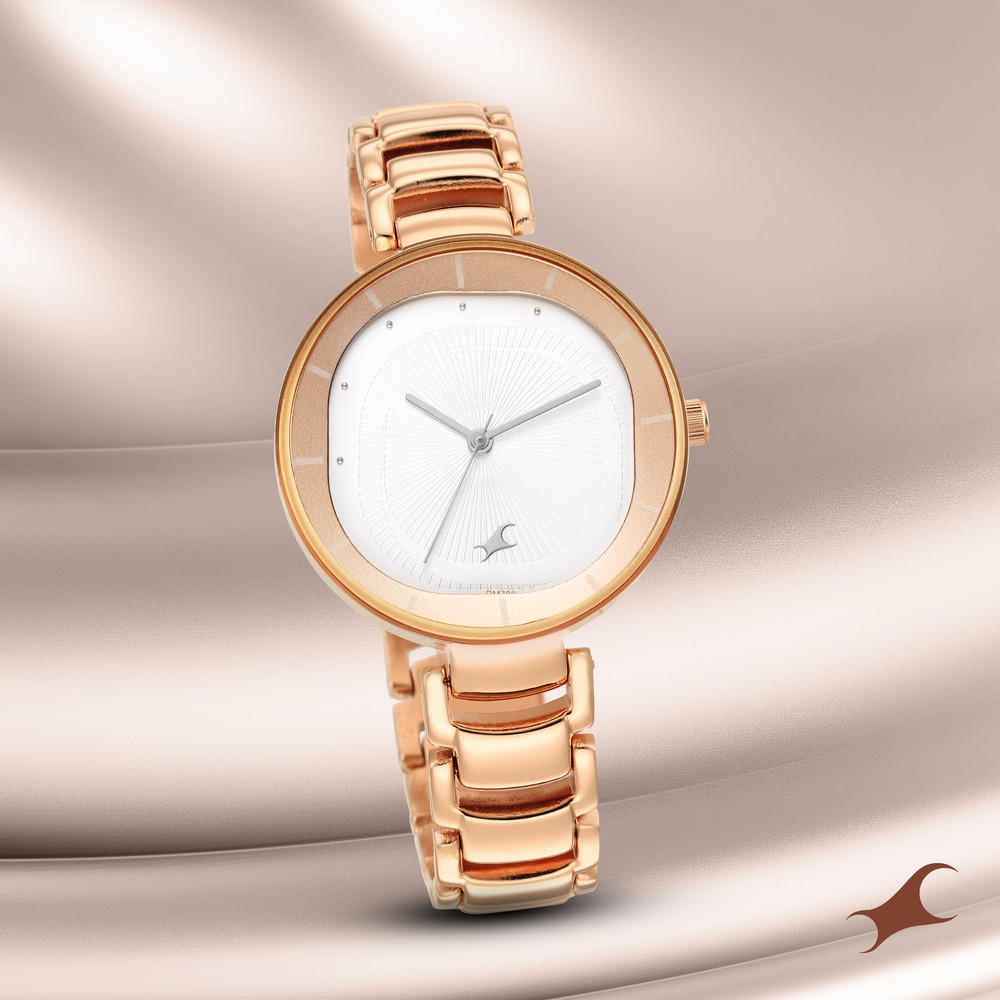 Buy Online Fastrack Style Up Quartz Analog Silver Dial Metal Strap ...