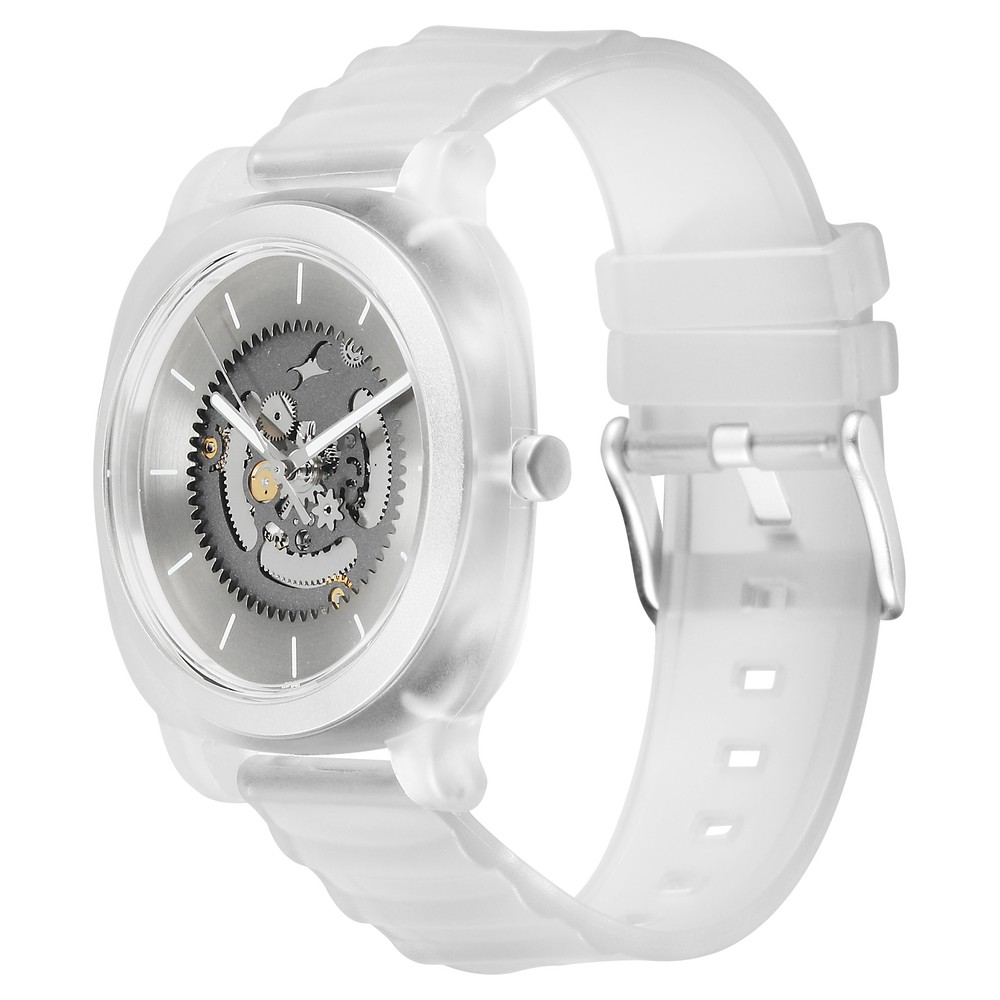 Buy Online Fastrack Bare Quartz Analog Skeleton Unisex Watch With Grey ...