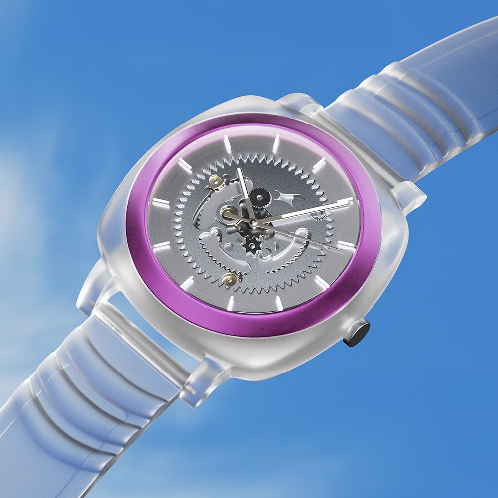 Buy Online Fastrack Bare Quartz Analog Skeleton Unisex Watch With Grey ...