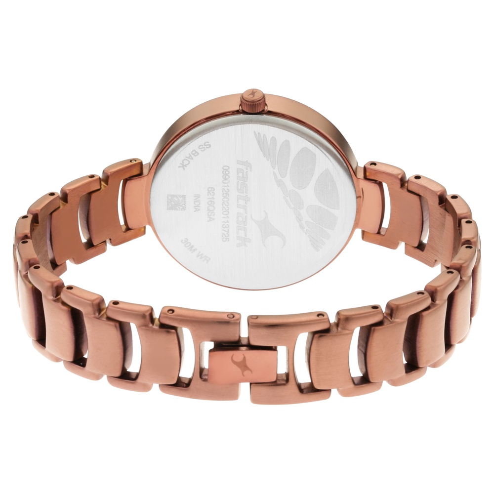 Buy Online Fastrack Ruffles Quartz Analog with Date Beige Dial ...