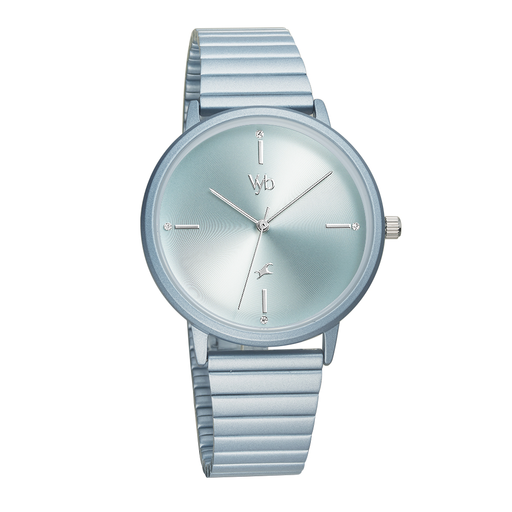 Buy Online Fastrack Vyb Bliss Quartz Analog Blue Dial Stainless Steel ...
