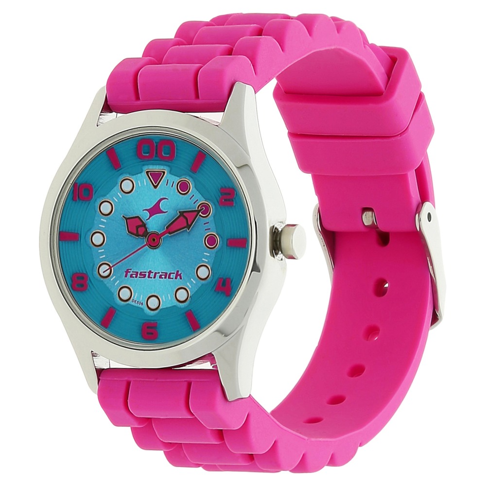 Buy Online Fastrack Quartz Analog Blue Dial Silicone Strap Watch for ...