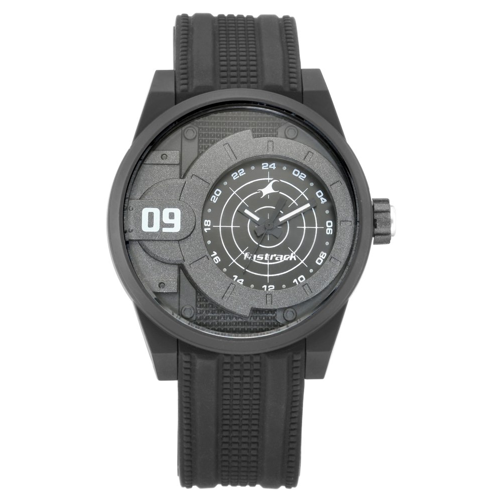 Buy Online Fastrack Trendies Quartz Analog Black Dial Silicone Strap ...
