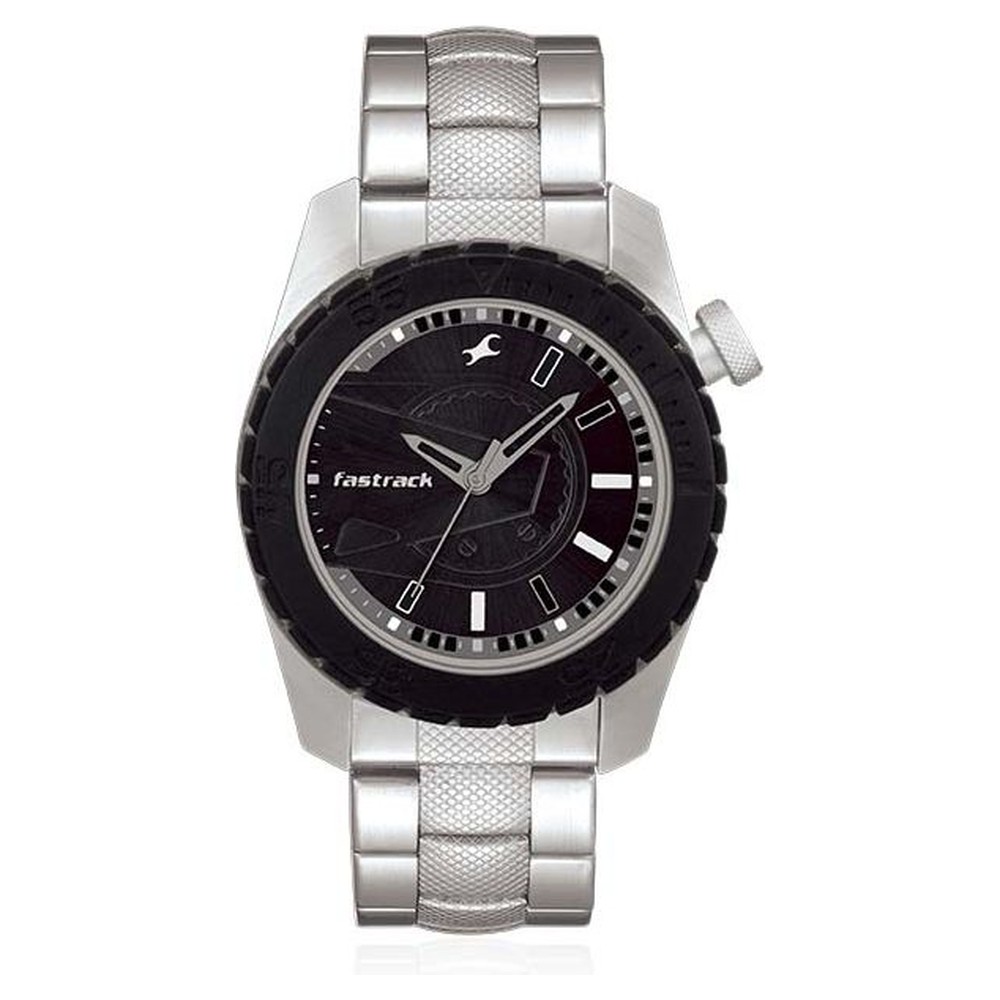 Buy Online Fastrack Quartz Analog Black Dial Stainless Steel Strap ...