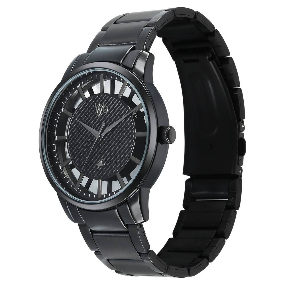 Buy Online Vyb Horizon By Fastrack Quartz Analog Black Dial Grey ...