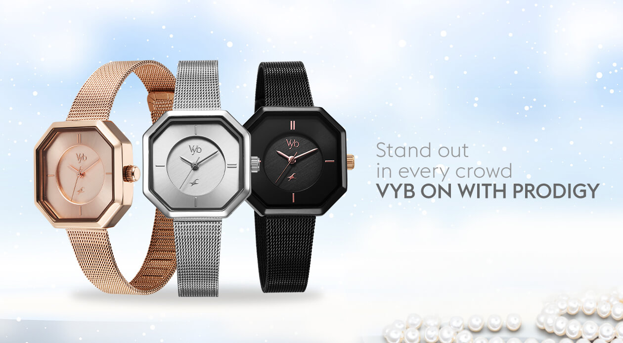 Buy Online Fastrack Vyb Prodigy Quartz Analog Silver Dial Stainless ...