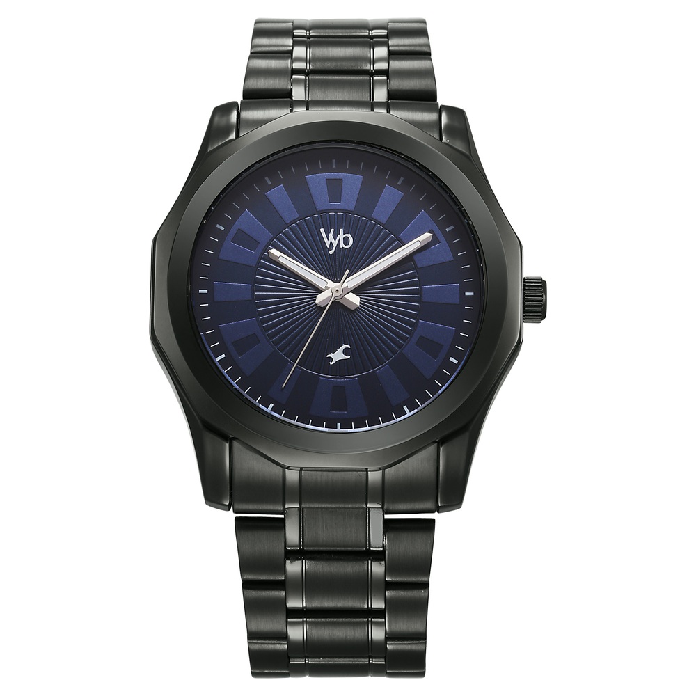Buy Online Vyb Horizon By Fastrack Quartz Analog Blue Dial Metal Strap ...