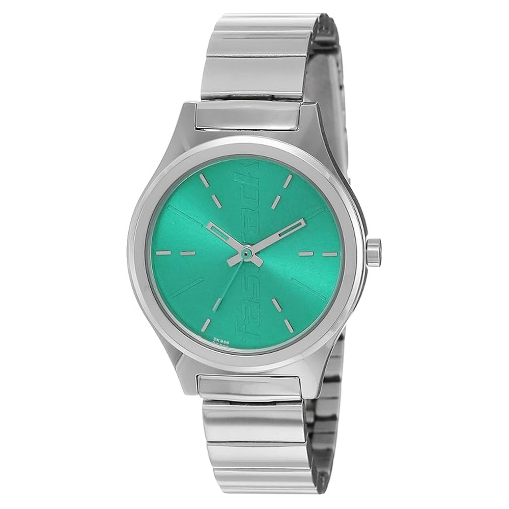 Buy Online Fastrack Quartz Analog Green Dial Watch for Girls - 6233sm02 ...