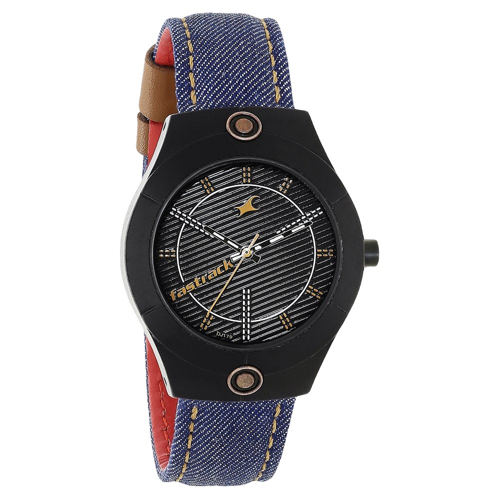 Buy Online Fastrack Denim Quartz Analog White Dial Denim Strap Watch ...