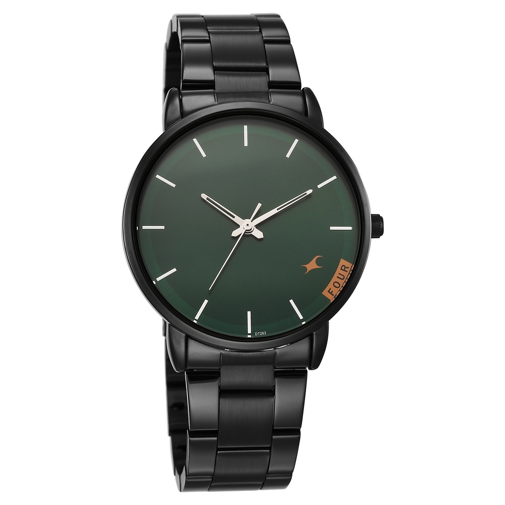 Buy Online Fastrack Stunners Quartz Analog Green Dial Silver Stainless ...