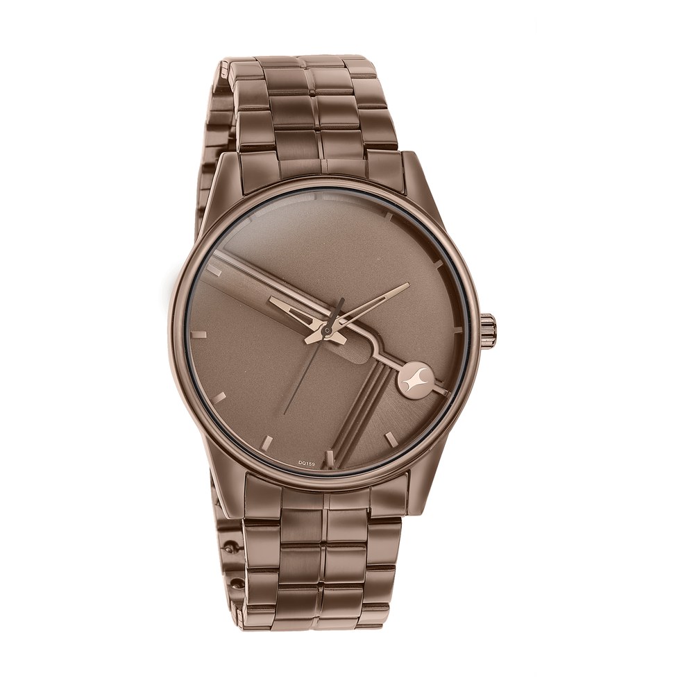 Buy Online Fastrack Stunners Quartz Analog Brown Dial Stainless Steel ...