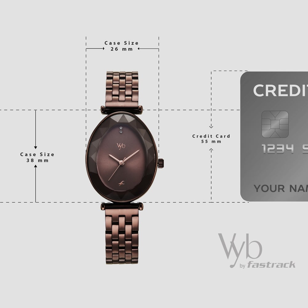 Buy Online Vyb Prodigy By Fastrack Quartz Analog Brown Dial Brown ...