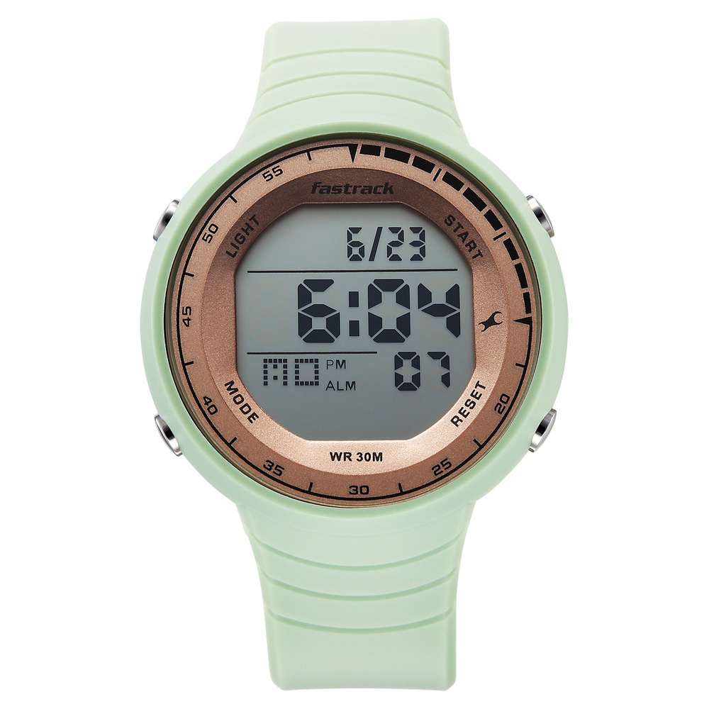 Buy Online Fastrack StreetStyle Digital Dial Green Polyether Strap ...