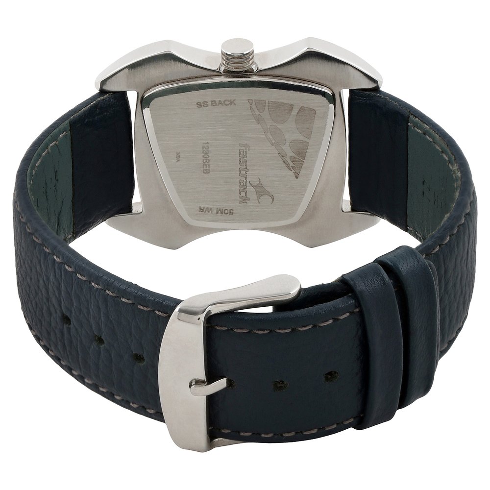 Buy Online Fastrack Quartz Analog with Date Blue Dial Leather Strap ...