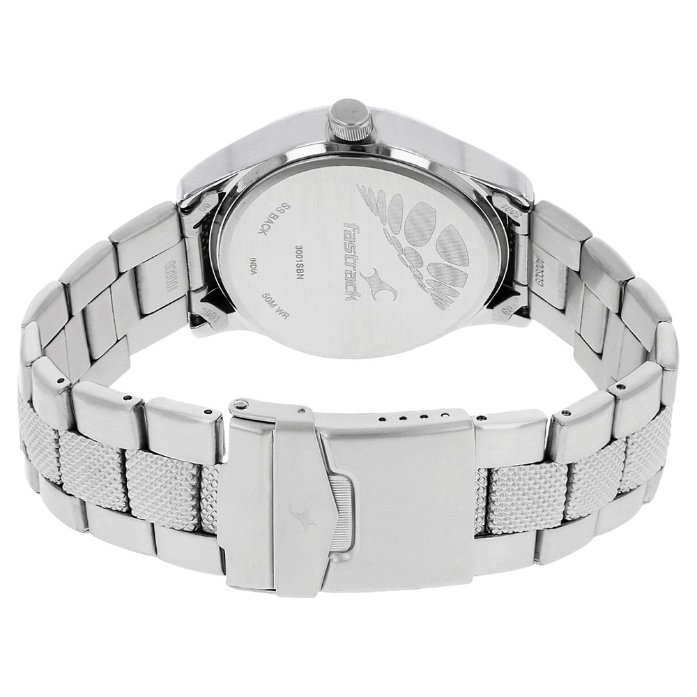 Buy Online Fastrack Quartz Analog Blue Dial Metal Strap Watch for Guys ...