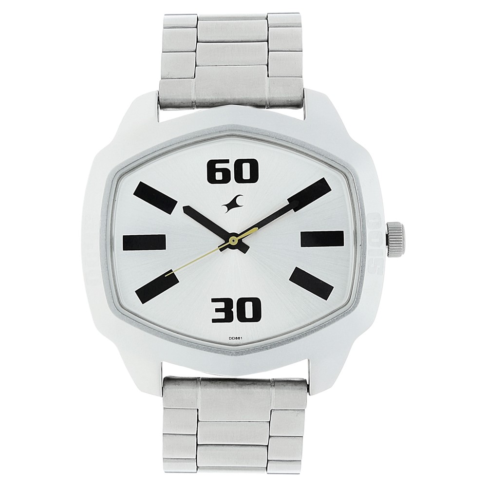 Buy Online Fastrack Quartz Analog Silver Dial Stainless Steel Strap ...