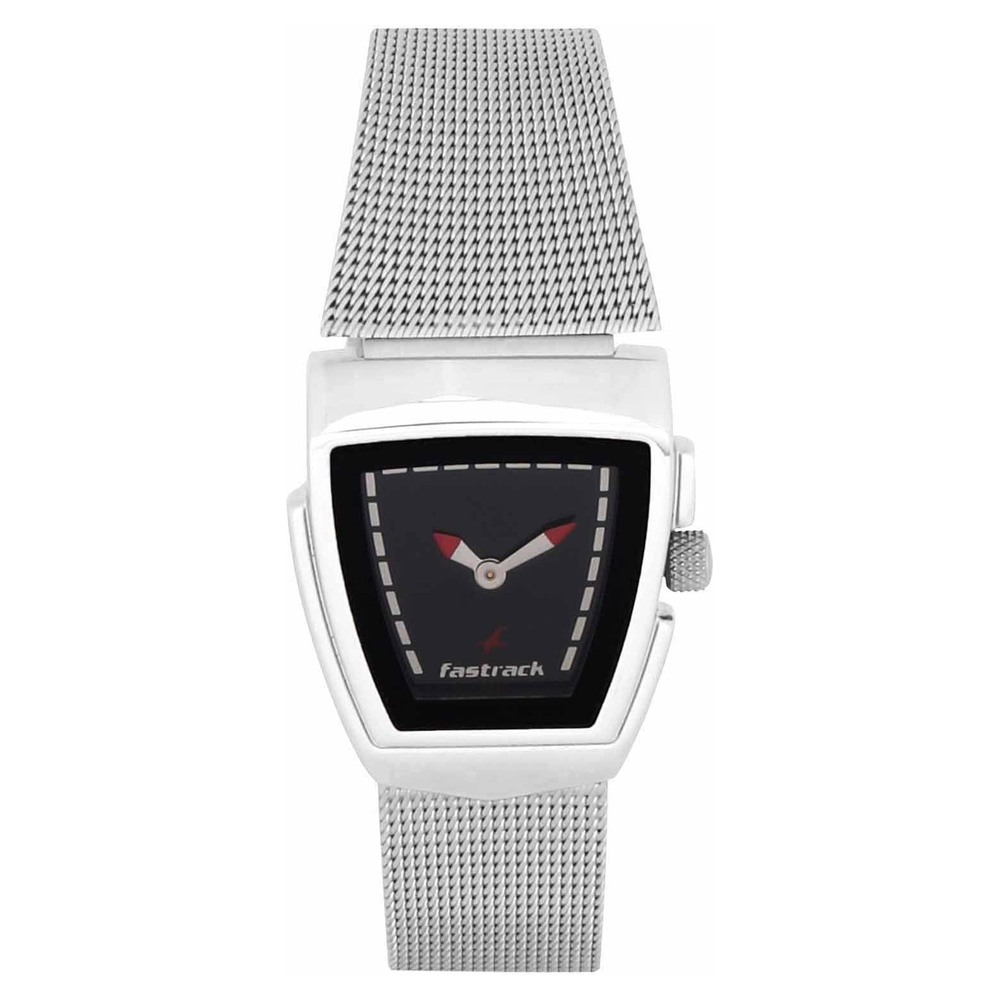 Buy Online Fastrack Quartz Analog Black Dial Stainless Steel Strap ...