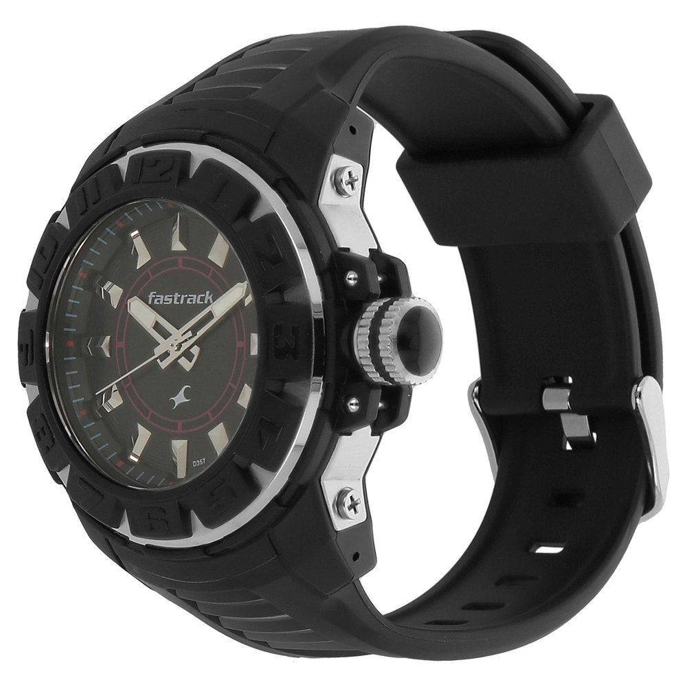 Buy Online Fastrack Quartz Analog Black Dial Plastic Strap Watch for ...