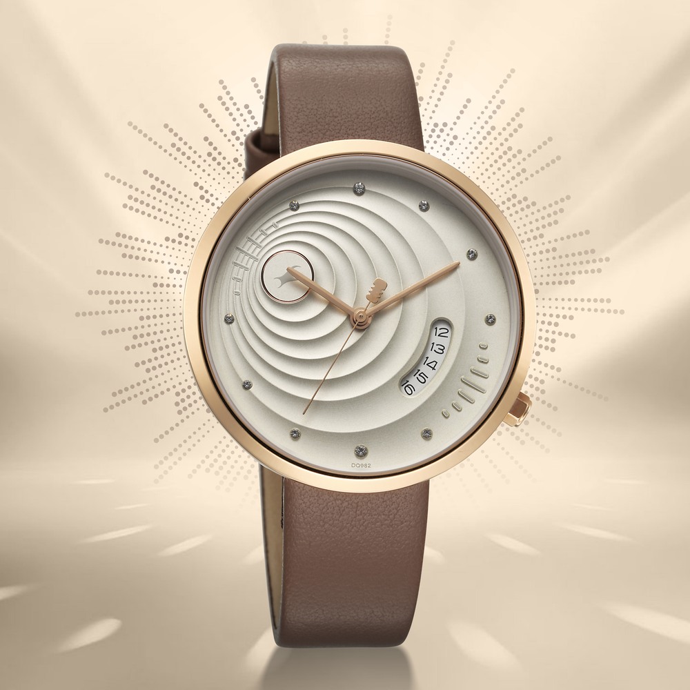 Buy Online Fastrack Groove Quartz Analog with Date Grey Dial Girls ...