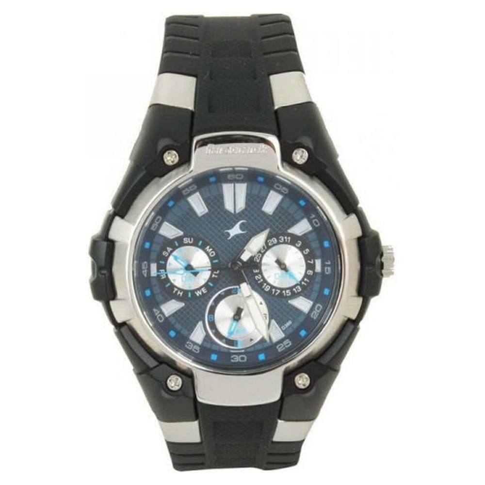 Buy Online Fastrack Quartz Multifunction Blue Dial Plastic Strap Watch ...