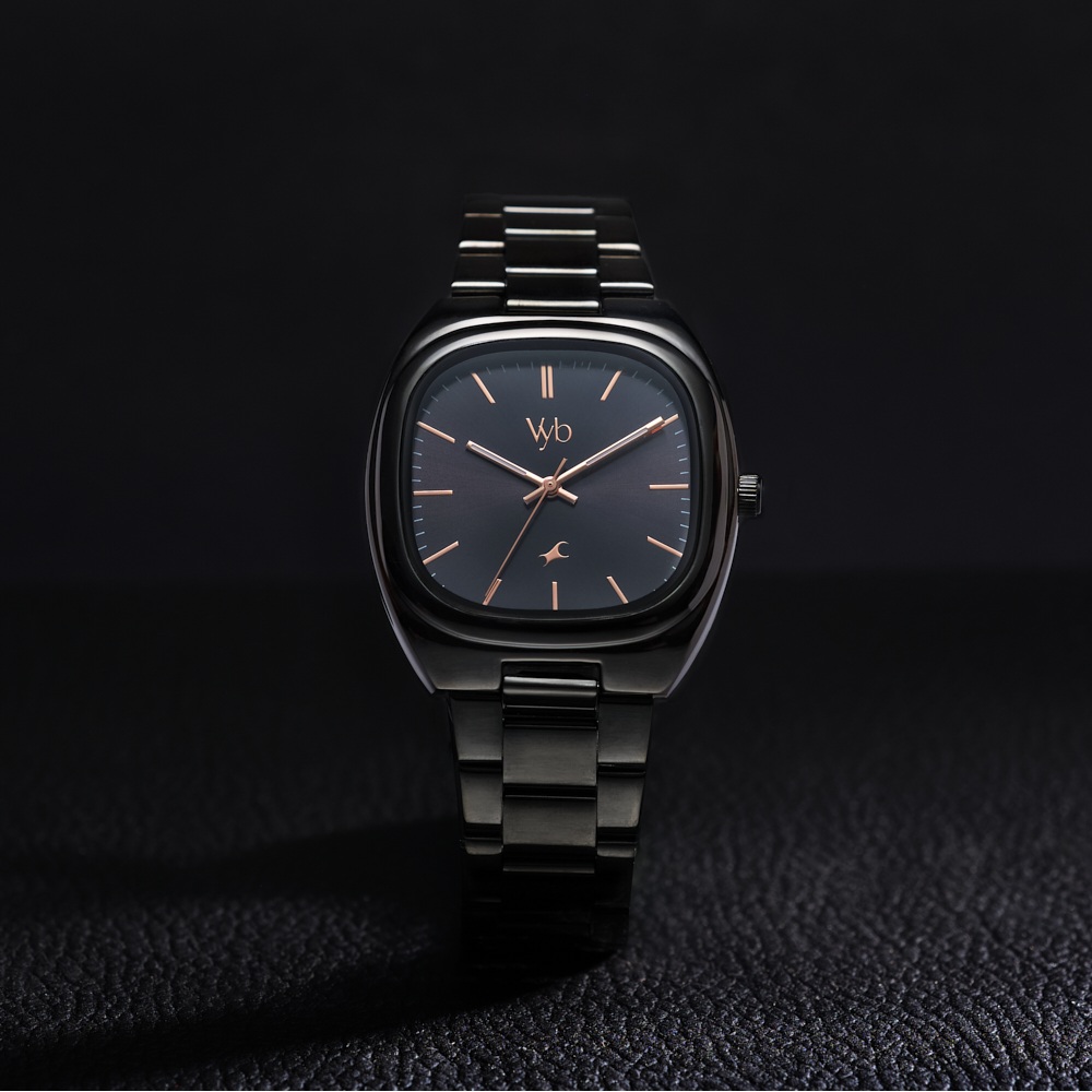 Buy Online Fastrack Vyb Aviator Quartz Analog Black Dial Black Metal ...