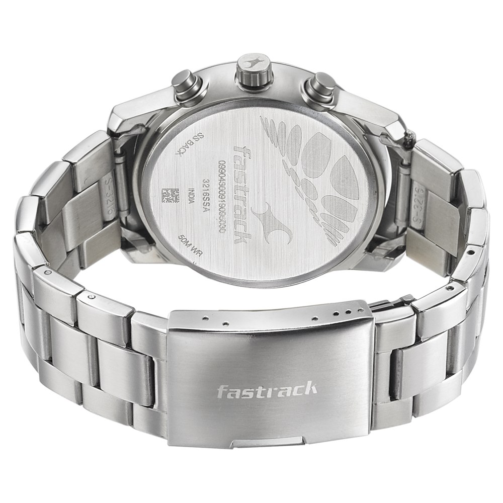 Buy Online Fastrack Go Skate Quartz Multifunction Blue Dial Stainless ...