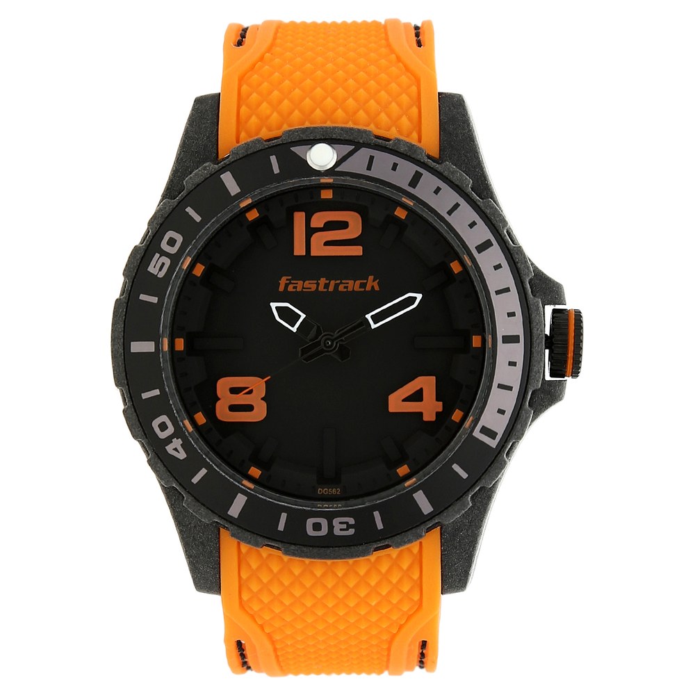 Buy Online Fastrack Light Weight Quartz Analog Black Dial Silicone ...