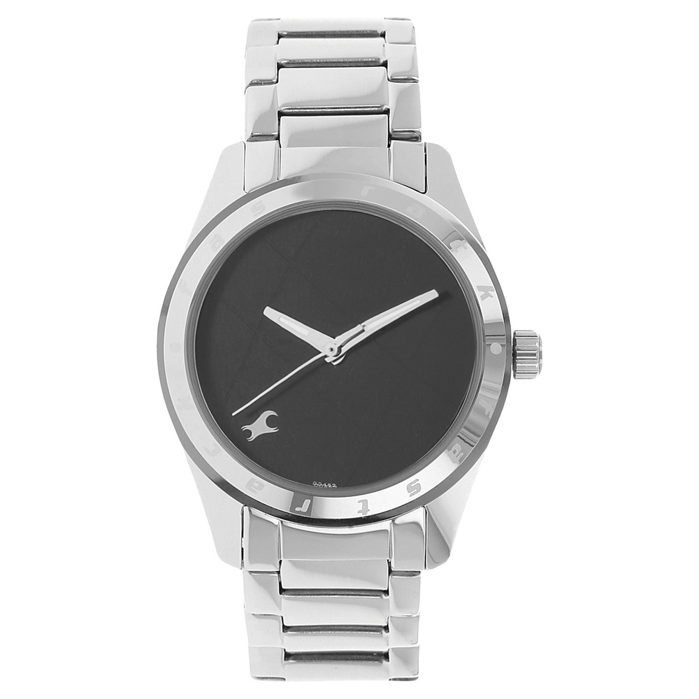 Buy Online Fastrack Quartz Analog Black Dial Stainless Steel Strap ...
