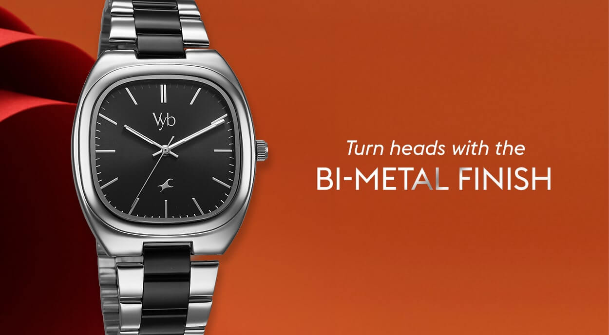 Buy Online Fastrack Vyb Aviator Quartz Analog Black Dial Two Toned ...