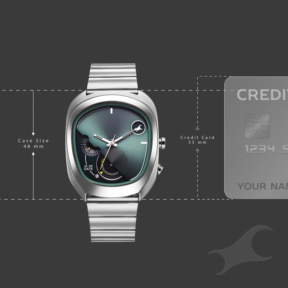 Buy Online Fastrack UFO Quartz Multifunction Green Dial Silver ...