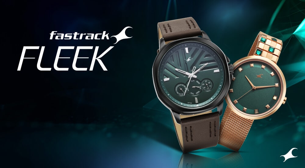 Buy Online Fastrack Fleek Quartz Multifunction Black Dial Stainless ...