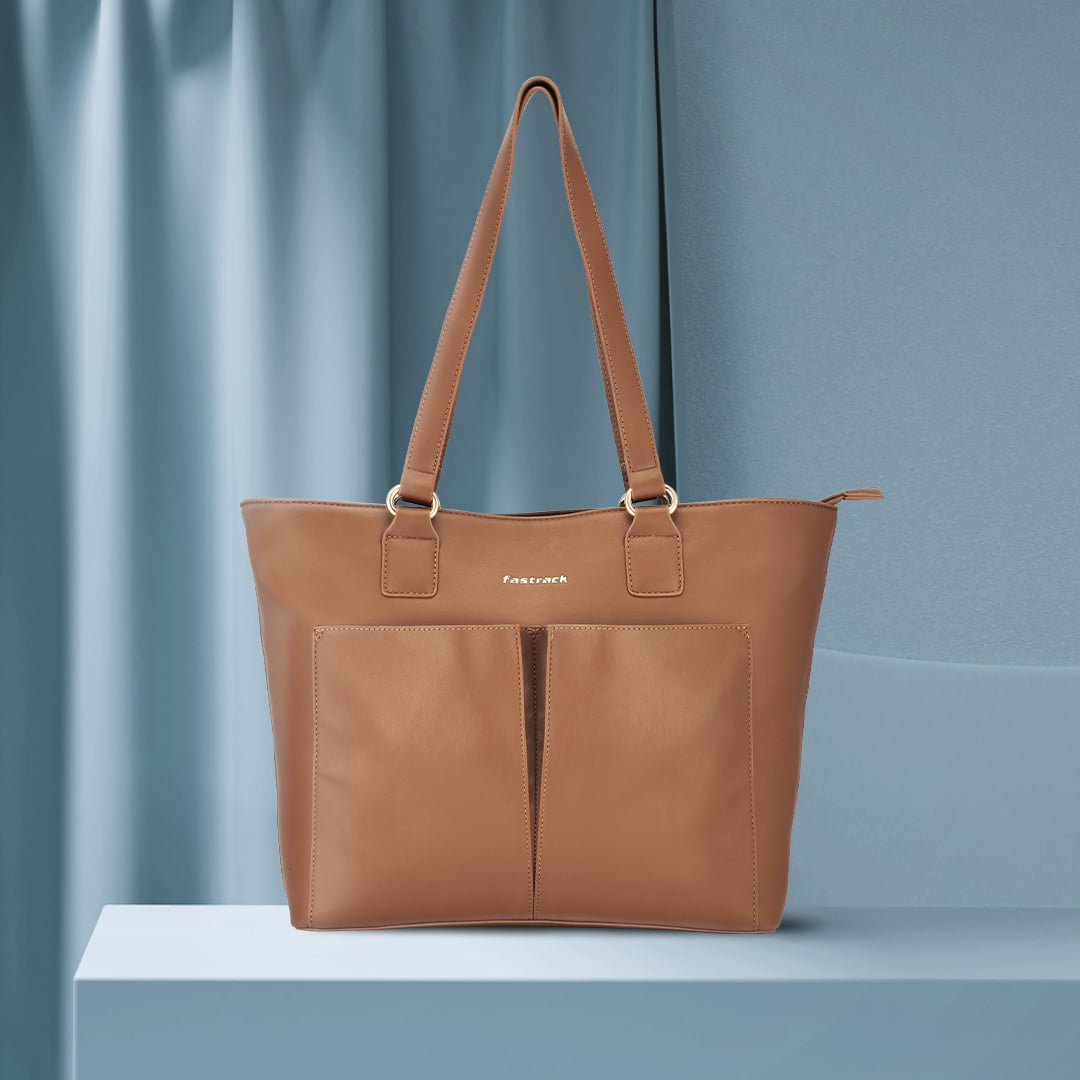Buy Online Fastrack Essential Tote with Pockets in Tan - f234tolas17tn1 ...