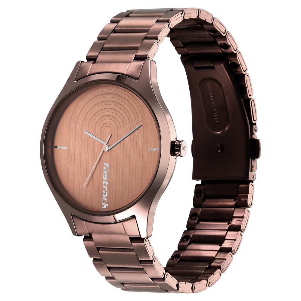 Buy Online Fastrack Style Up Quartz Analog Brown Dial Stainless Steel ...