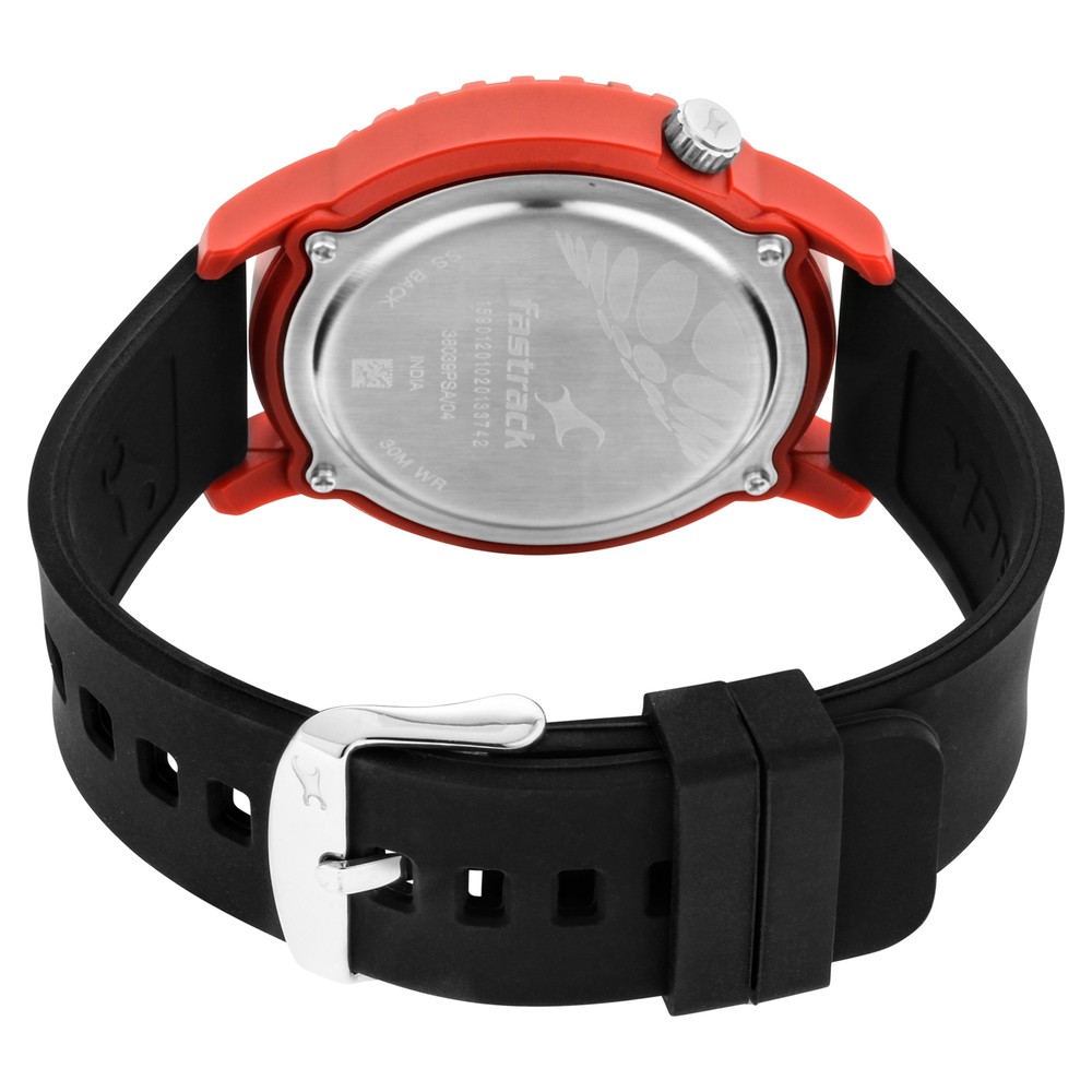 Buy Online Fastrack Quartz Analog Red Dial Silicone Strap Watch for ...