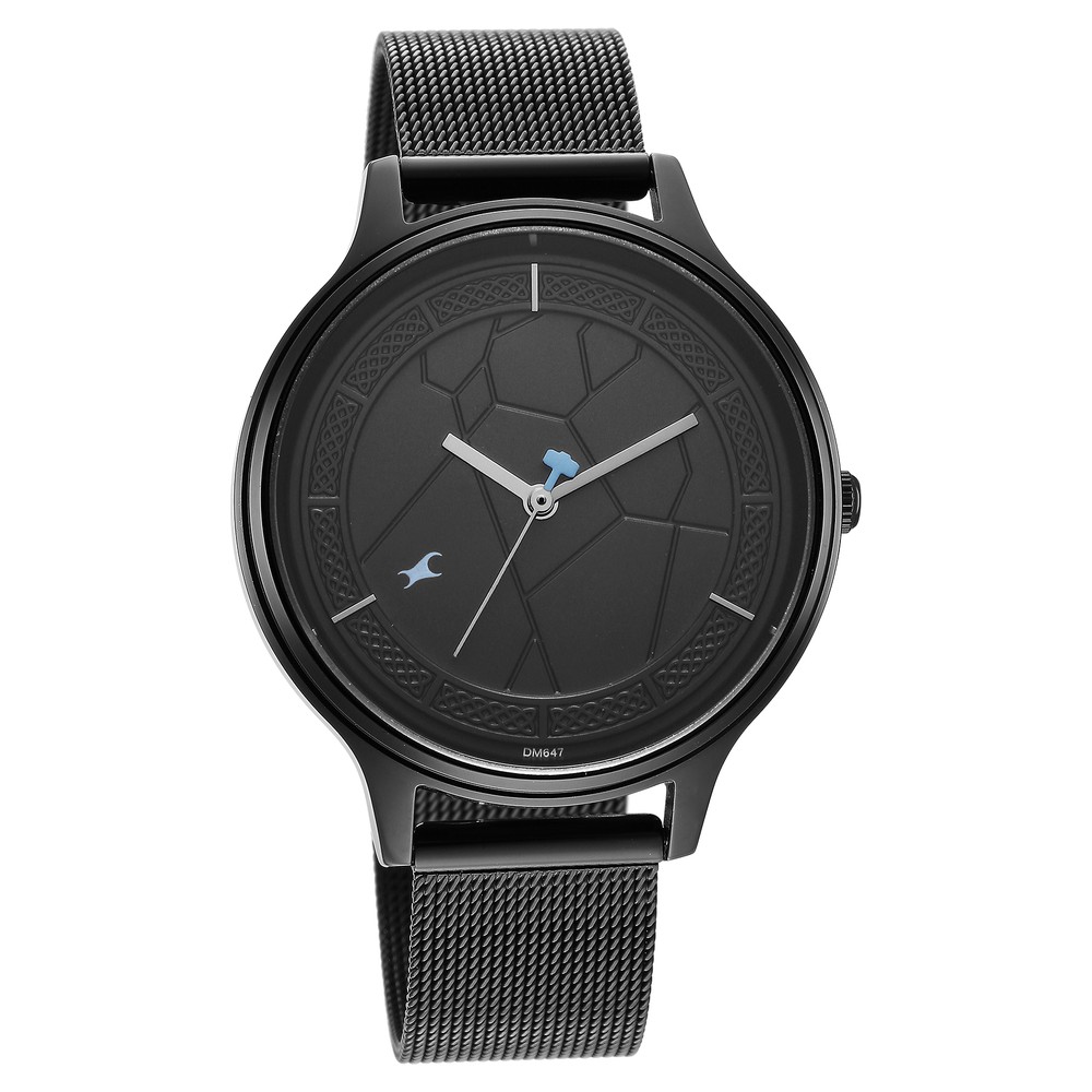 Buy Online Fastrack Thor Quartz Analog Black Dial Stainless Steel Strap ...