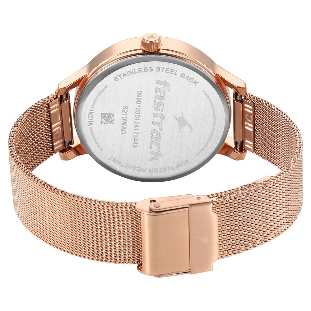 Buy Online Fastrack Fleek Quartz Analog Black Dial Stainless Steel ...