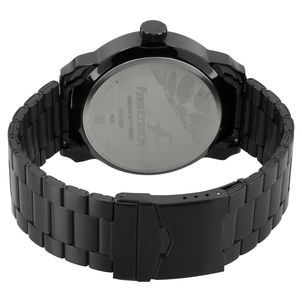 Buy Online Fastrack Quartz Analog Black Dial Stainless Steel Strap ...