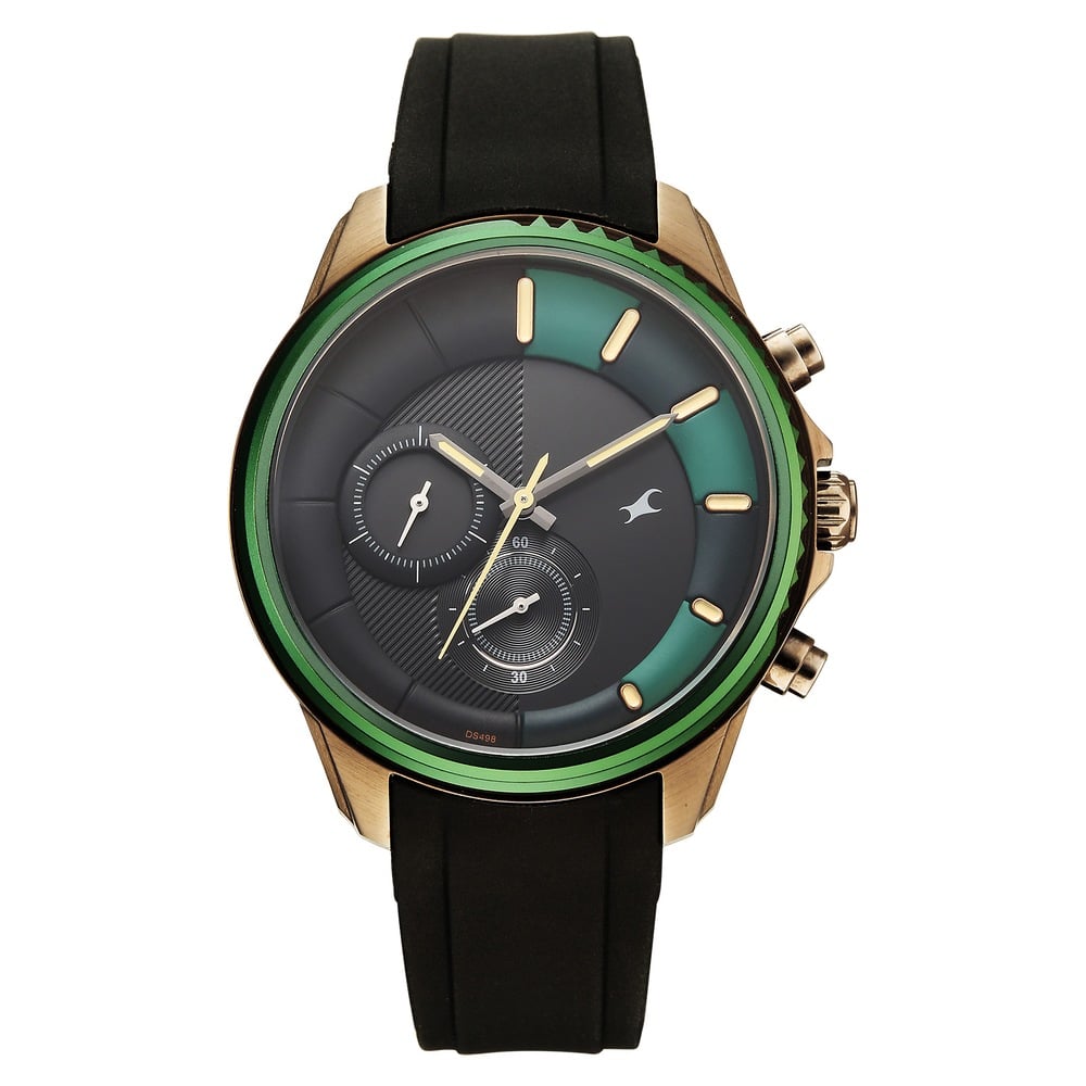 Buy Online Fastrack Wild Quartz Chronograph Two Toned Dial Black ...