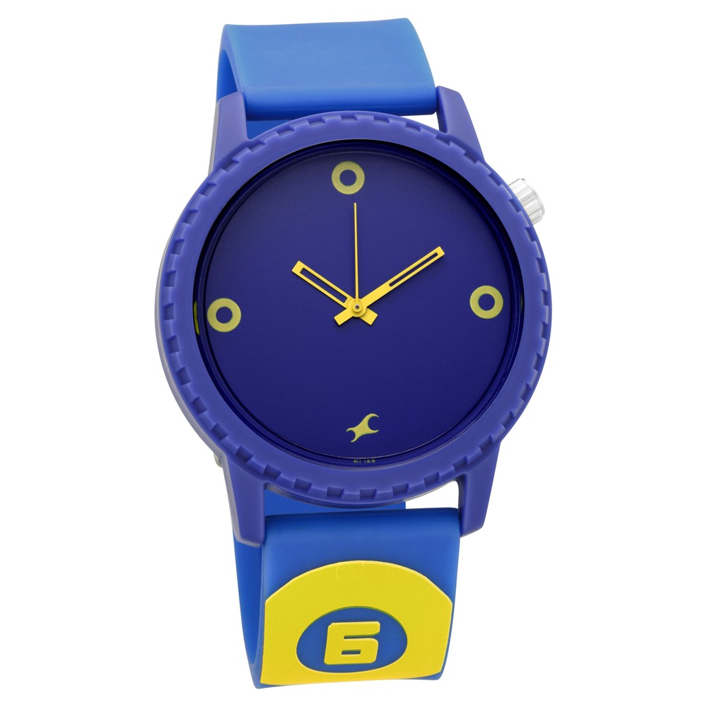 Buy Online Fastrack Quartz Analog Blue Dial Silicone Strap Watch for ...