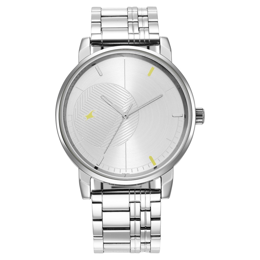 Buy Online Fastrack Stunners Quartz Analog Silver Dial Metal Strap ...