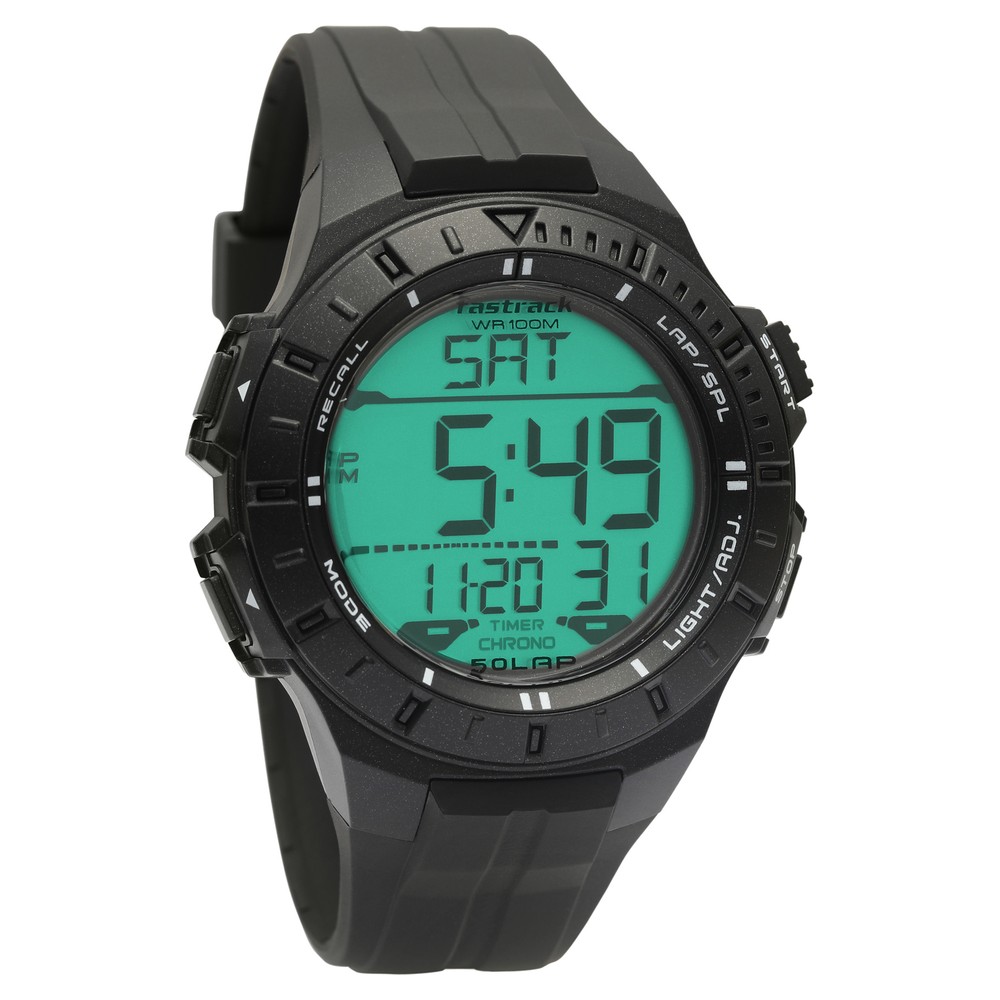 Buy Online Fastrack Streetwear Digital Dial PU Strap Watch for Guys ...