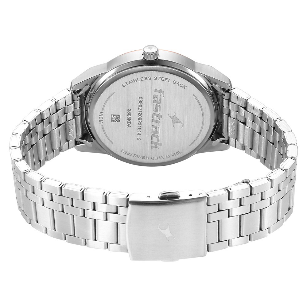 Buy Online Fastrack Stunners Quartz Analog Green Dial Metal Strap Watch ...