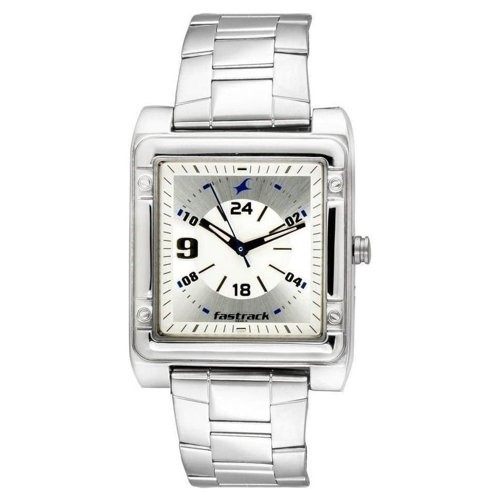 Buy Online Fastrack Quartz Analog Silver Dial Stainless Steel Strap ...