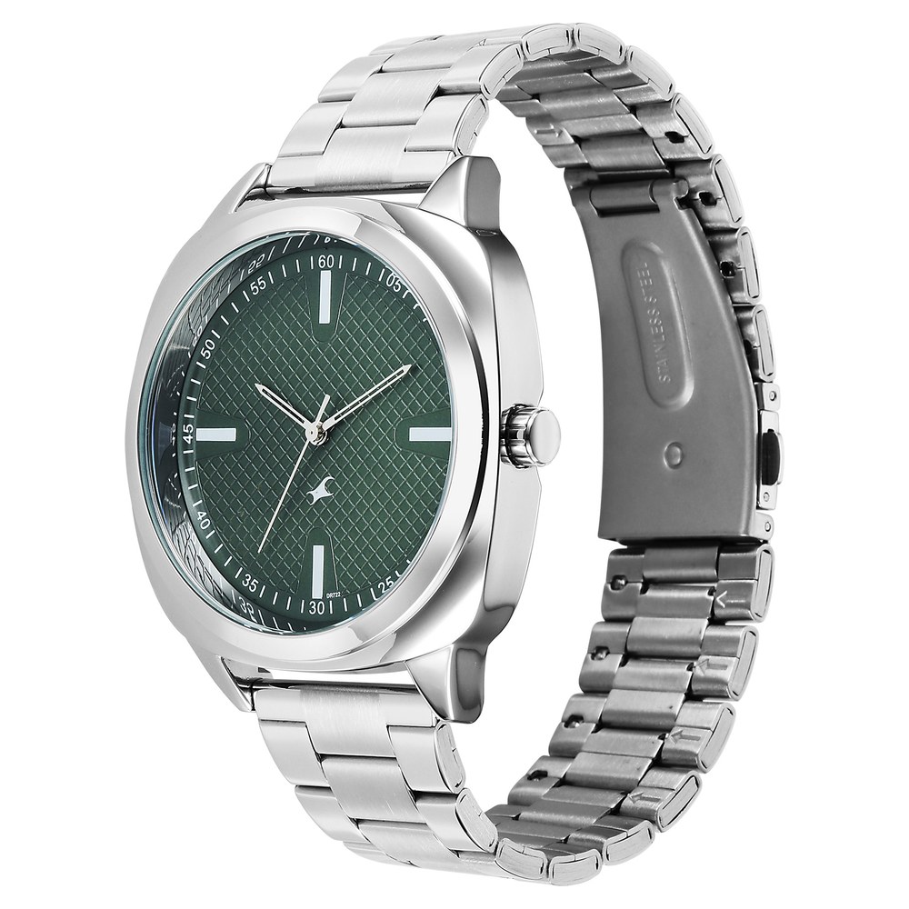 Buy Online Fastrack Stunners X Quartz Analog Green Dial Stainless Steel ...