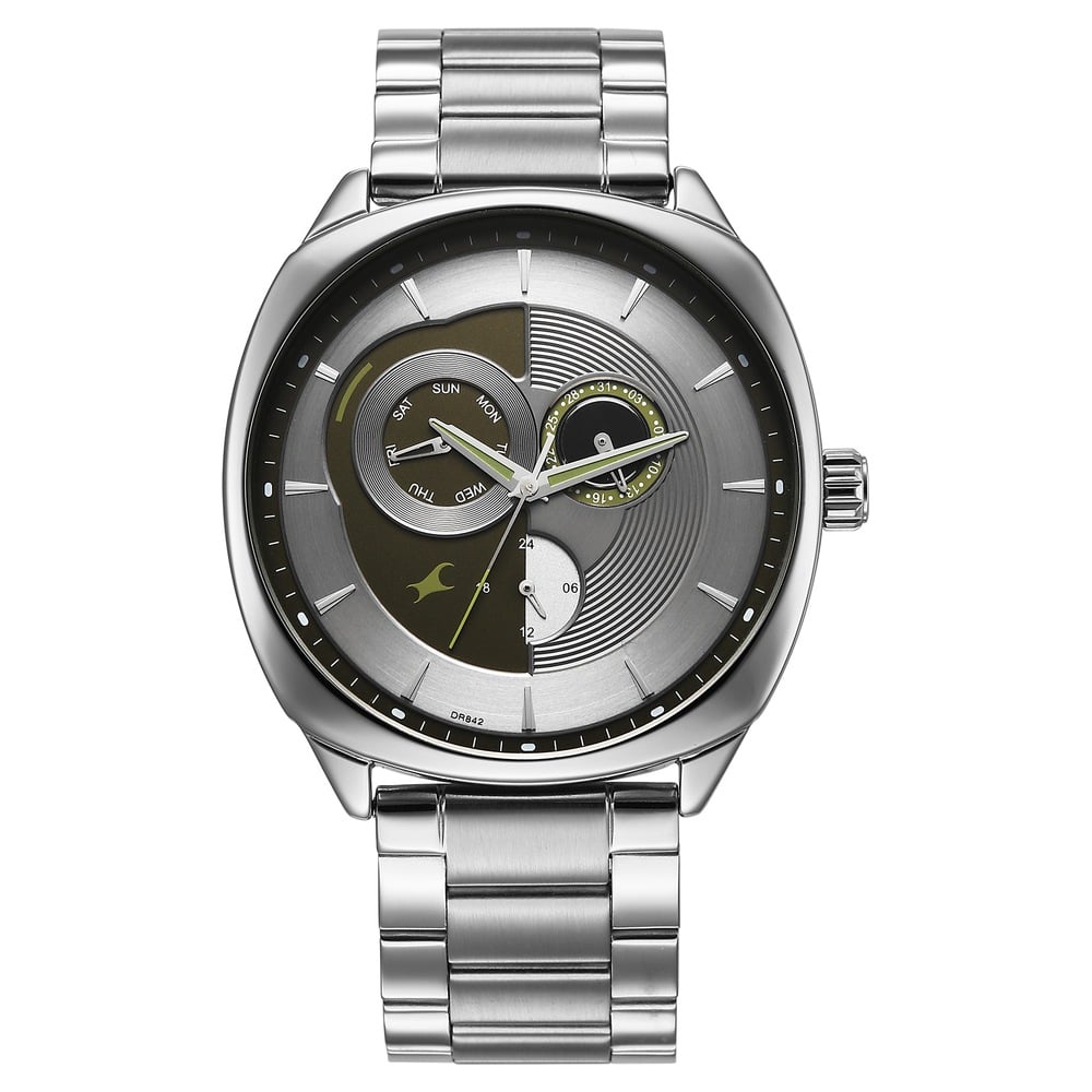 Buy Online Fastrack Tick Tock Quartz Multifunction Silver Dial ...