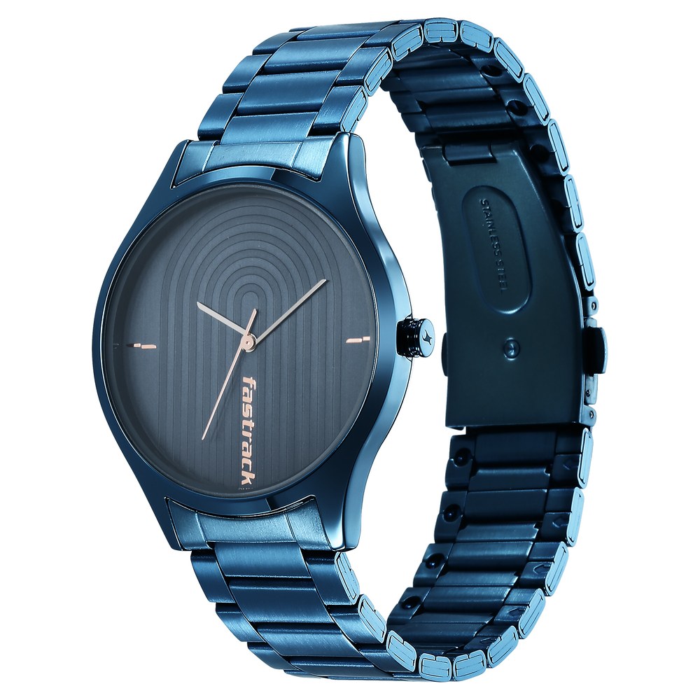 Buy Online Fastrack Style Up Quartz Analog Blue Dial Stainless Steel ...
