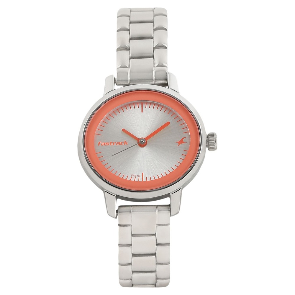 Buy Online Fastrack Quartz Analog Silver Dial Stainless Steel Strap ...