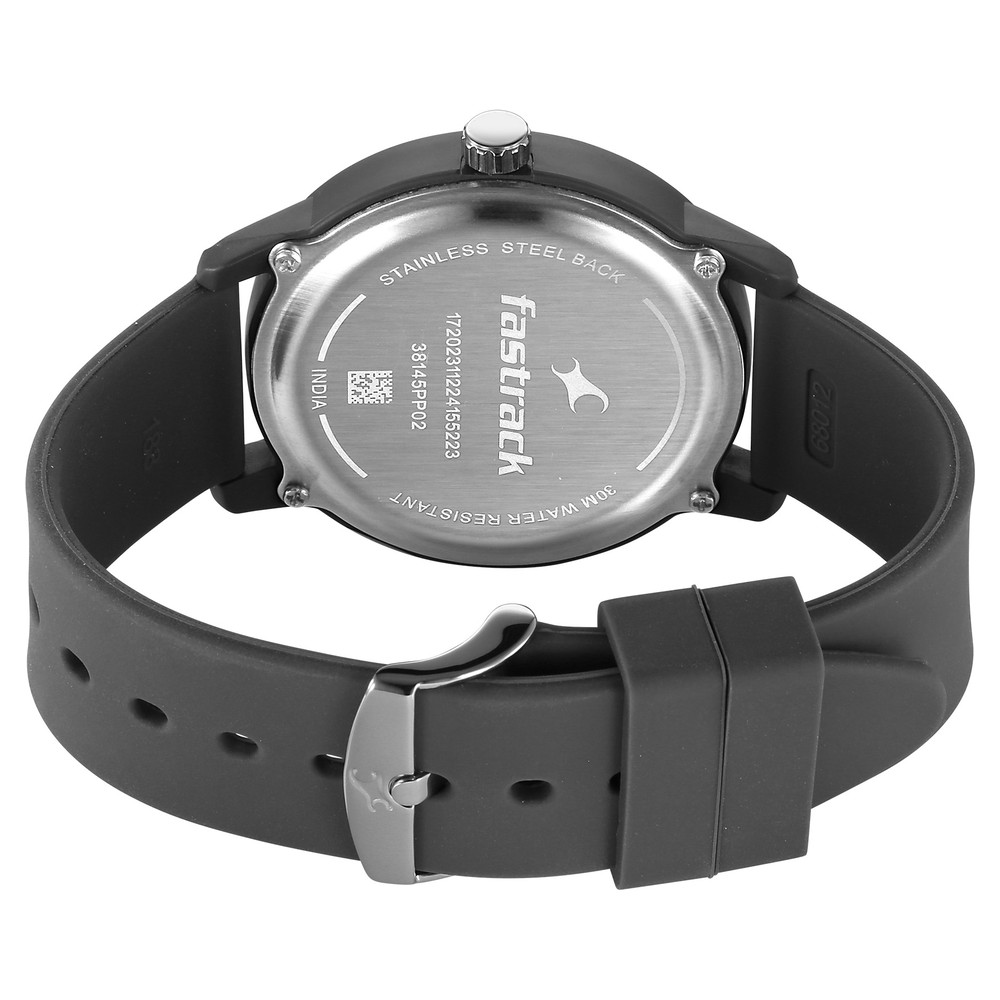 Buy Online Fastrack Tees Urbanique Quartz Analog Black Dial Silicone Strap watch For Guys ...