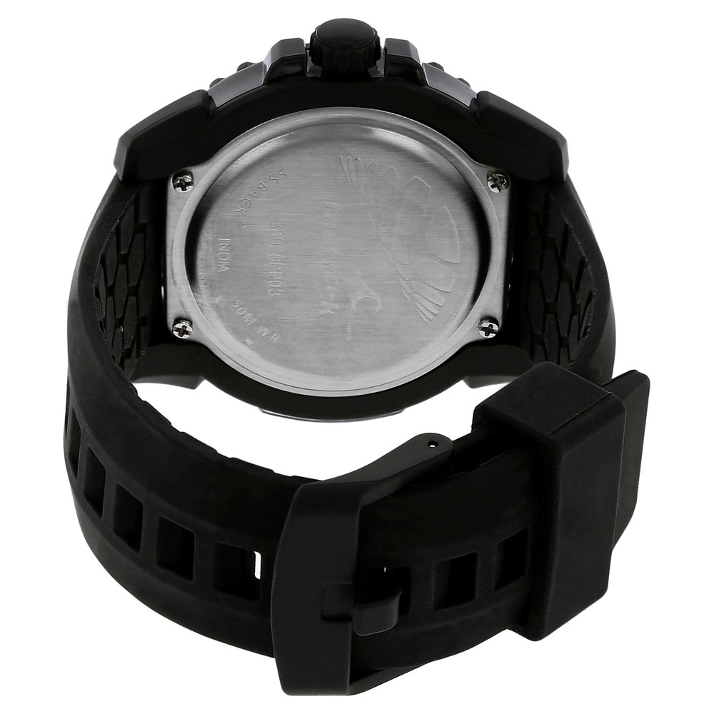 Buy Online Fastrack Quartz Analog Black Dial Silicone Strap Watch for ...