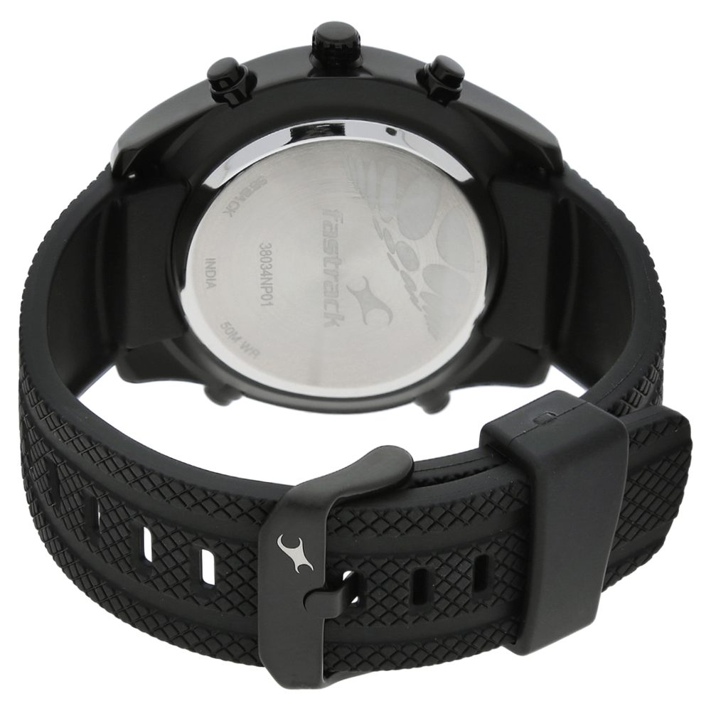 Buy Online Fastrack Quartz Analog Digital Black Dial Silicone Strap ...